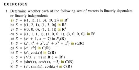 Solved Exercises 1 Determine Whether Each Of The Following