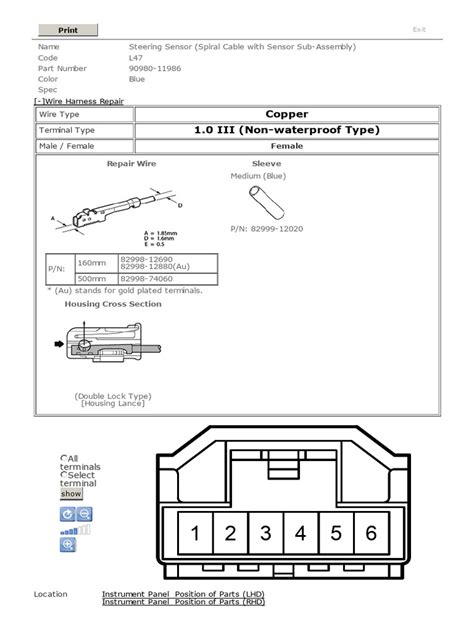 Steering Sensor Spiral Cable With Sensor Sub Assembly Pdf