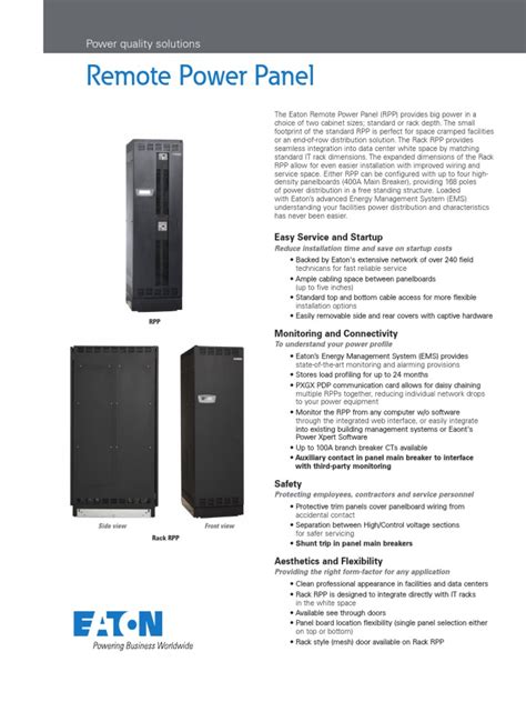 Remote Power Panel Data Pdf Electrical Engineering Electricity