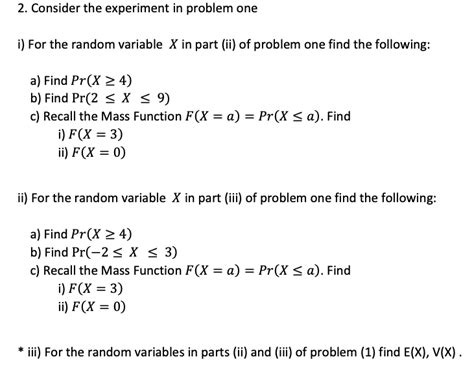 Solved Consider The Experiment In Problem Onei ﻿for The
