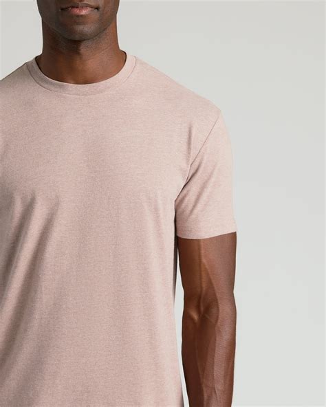 Light Heather Slate Mauve Short Sleeve Crew Neck Tee Light Heather