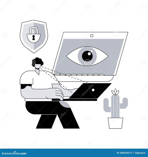 eye tracking technology abstract concept vector illustration stock