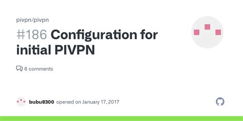 Configuration For Initial Pivpn · Issue 186 · Pivpnpivpn · Github