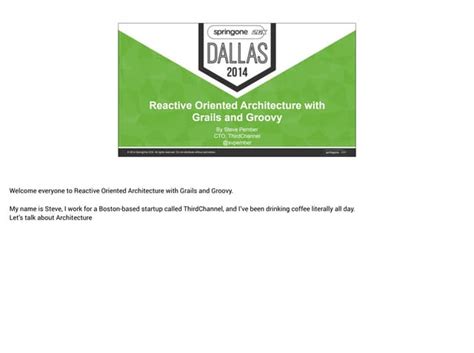 Reactive Microservice Architecture With Groovy And Grails Ppt