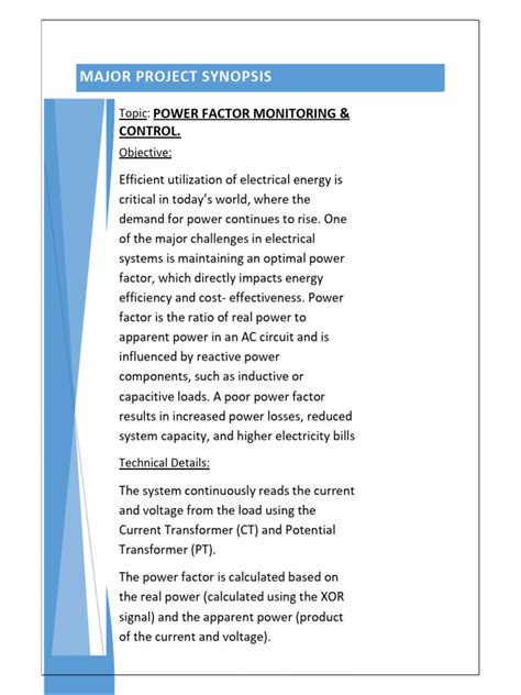 major project synopsis 2 update pdf ac power smart grid