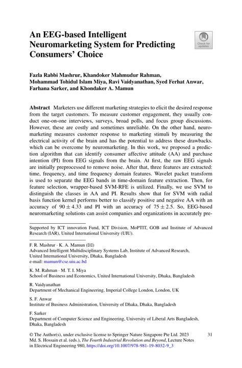 Pdf An Eeg Based Intelligent Neuromarketing System For Predicting Consumers Choice