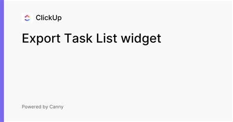 Export Task List Widget Voters Clickup