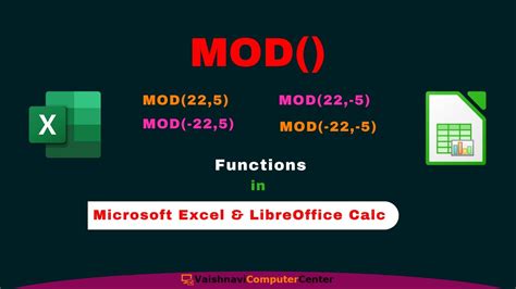 Mod Function In Excel And Libreoffice Calc Hindi Youtube