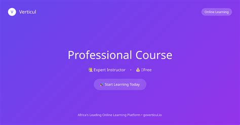 Professional Courses Learn New Skills Online Verticul