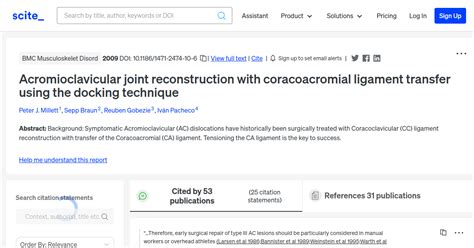 Acromioclavicular Joint Reconstruction With Coracoacromial Ligament Transfer Using The Docking