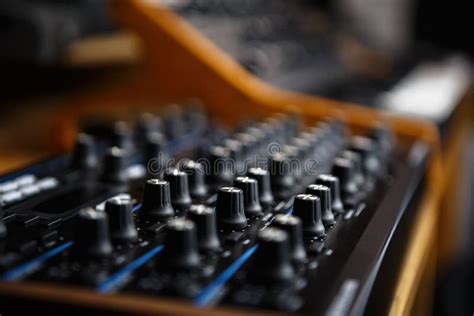 New Modular Analog Synthesizer Device In Dj Store Stock Image Image
