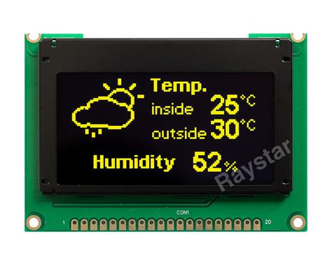 2 42吋128x64 RS232 OLED 顯示器模組 鐵框 PCB 曜凌光電