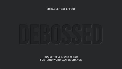Premium Vector Embossed Text Effect With Editable Modern Style