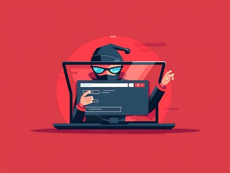 Hacker Stealing Data Through A Laptop Premium Ai Generated Image