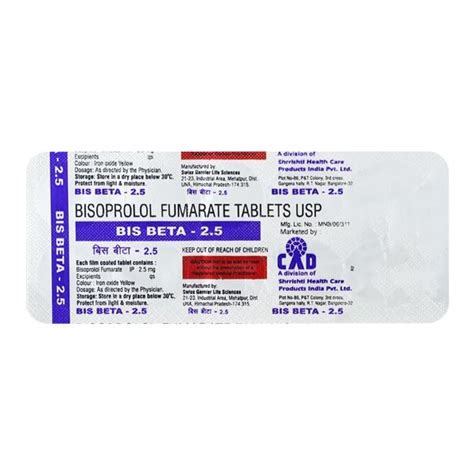 Bis Beta 2 5mg Tablet 10s Price Uses Side Effects Netmeds