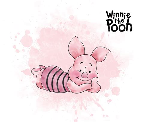 Handgezeichnetes Schweinchen Winnie The Pooh Aquarell Png Illustration