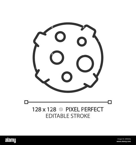 Moon Pixel Perfect Linear Icon Stock Vector Image Art Alamy