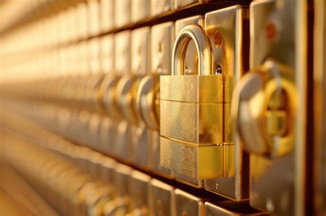 Premium Photo Gold Padlock With Code To Secure Storage