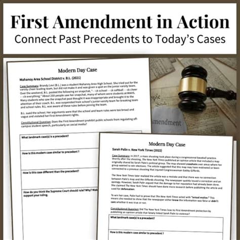 First Amendment Activity Analyze Modern Cases With Landmark Precedents