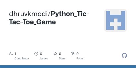 Github Dhruvkmodipythontic Tac Toegame