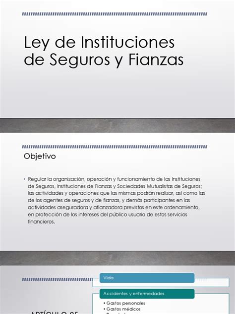 Ley De Seguros Pdf Seguro Reaseguro