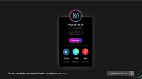 Developer Profile Card Using Html And Css Coding Torque Coding Torque
