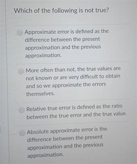 Solved Question Pts The Closeness Of An Approximation Chegg Com