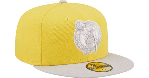 New Era Boston Celtics Two Tone Color Pack 59fifty Fitted Hat Yellow