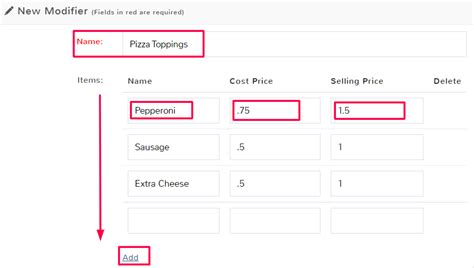 Item Modifiers Support Php Point Of Sale