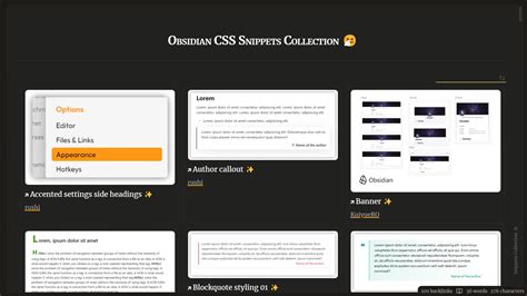 A Huge Css Snippets Collection Robsidianmd