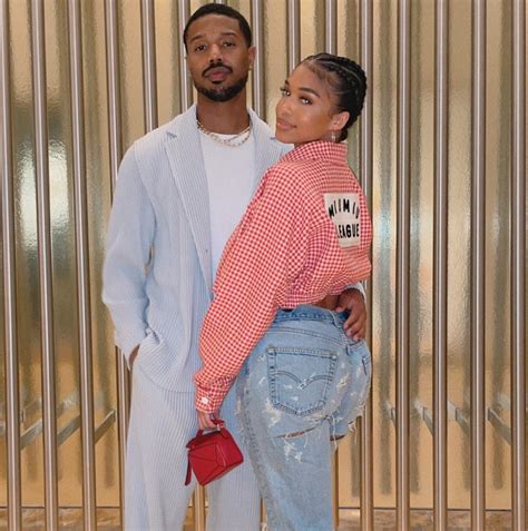 Lori Harvey Wears Miu Miu With Michael B Jordan In Vegas Ps Fashion