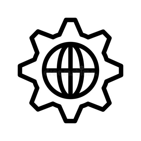 Global Setting Color Line Icon Stock Illustration Illustration Of Connection Computer 121493173