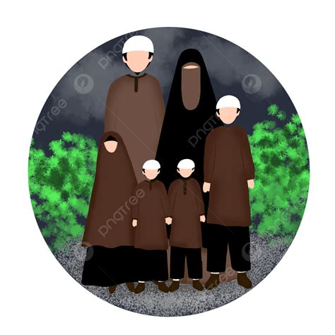 Gambar Keluarga Muslim Dengan 4 Orang Anak, Keluarga Muslim, Anak Anak ...