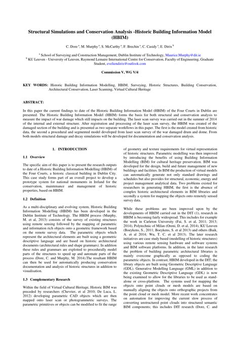 Pdf Structural Simulations And Conservation Analysis Historic Building Information Model Hbim