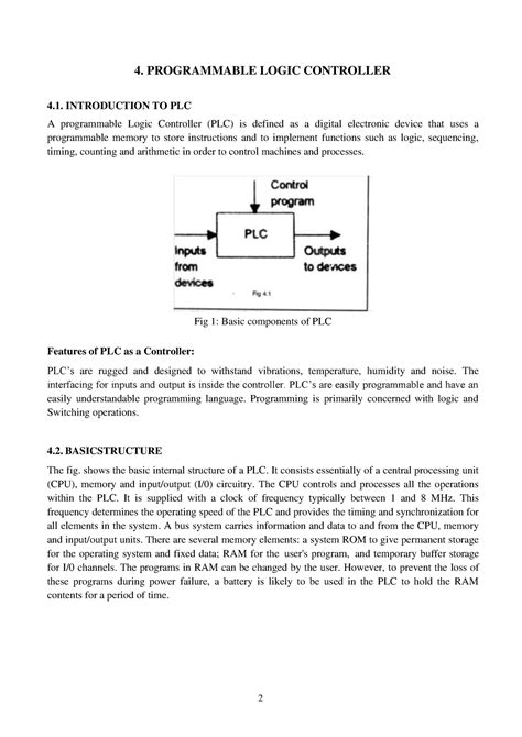 Programmable Logic Controller Notes PROGRAMMABLE LOGIC CONTROLLER INTRODUCTION TO PLC A