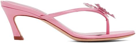 Blumarine Pink Butterfly 119 Heeled Sandals Blumarine