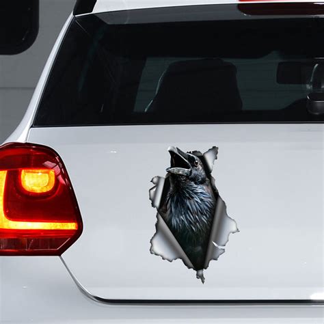 Crow Decal Crow Magnet Crow Sticker Crow Car Decal Etsy