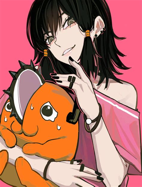 Pochita And Mifune Fumiko Chainsaw Man Drawn By Sailen Danbooru