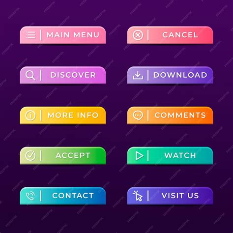 Free Vector Gradient Call To Action Button Pack