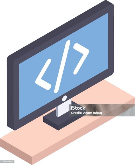 Two Persons Looking And Code On Monitor Pair Programming Isometric