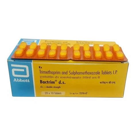 Bactrim Ds Tablet Sulfamethoxazole Trimethoprim Strength 160mg