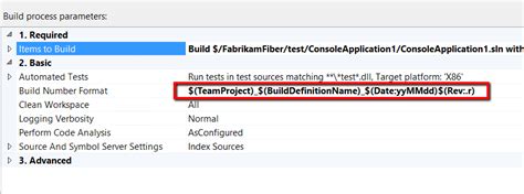 TFS Team Build Part How To Change The Default Build Number Format Of A Build