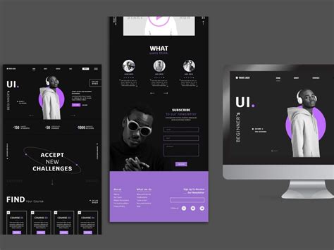 responsive website ui ux design web ui or landing page ui design psd