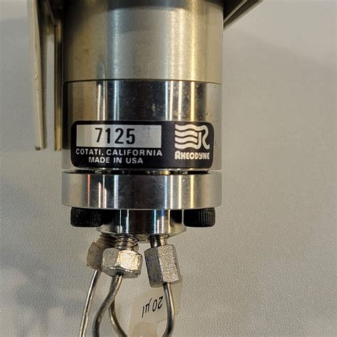 Rheodyne 7125 Injector Syringe Loading 6 Port Sample Valve W 7161 Bra