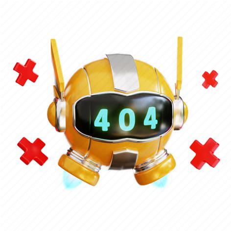 Robot Page Error Technology Internet Web Website 3d Illustration