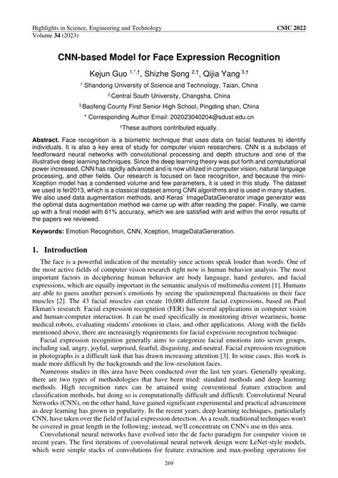 pdf cnn based model for face expression recognition
