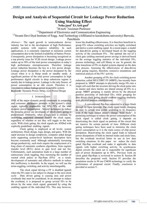Design And Analysis Of Sequential Circuit For Leakage Power Reduction