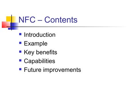 Nfc Near Field Communication Ppt Email Internet