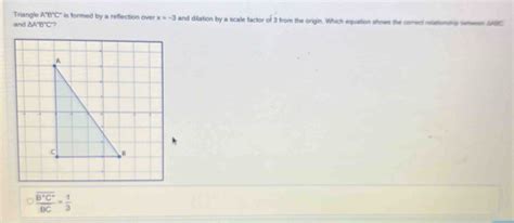 solved triangle a b c is formed by a reflection over x 3 and
