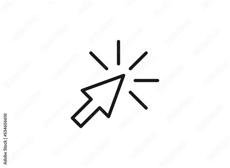 Pointer Icon Vector Clicking Arrow Mouse Cursor Symbol Stock Vector